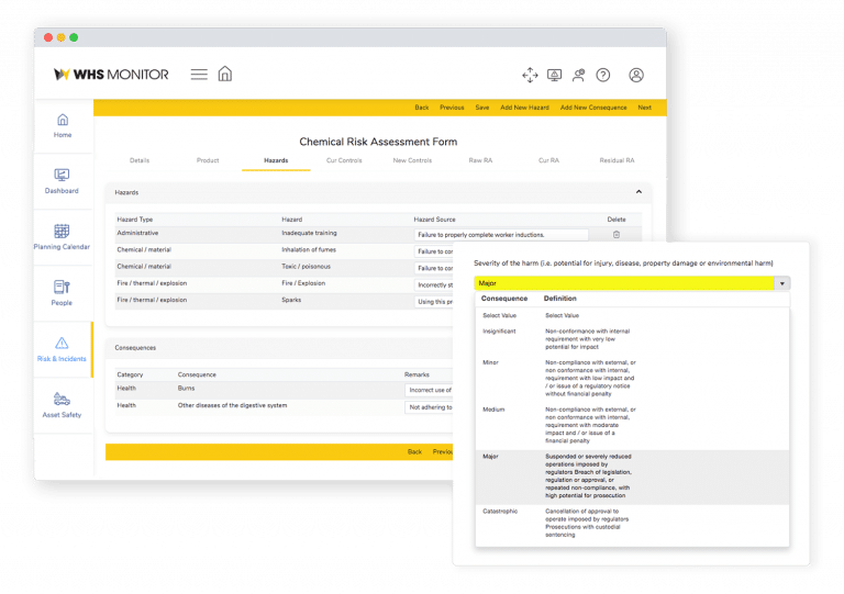 Chemical Management Software | Hazardous Chemicals | WHS Monitor