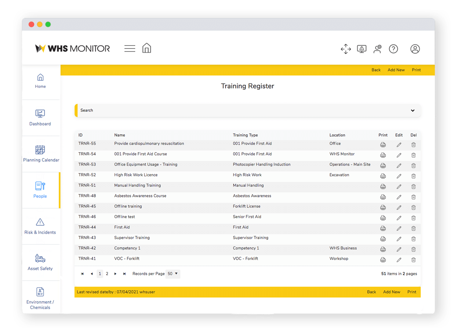 HR Reporting Software | Skills Management Software | WHS Monitor
